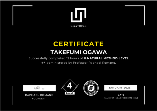 U.Natural Method certification Level4 – 小川リハビリ研究所のウェブサイト